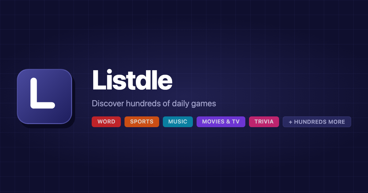 Listdle - Immaculate Grid